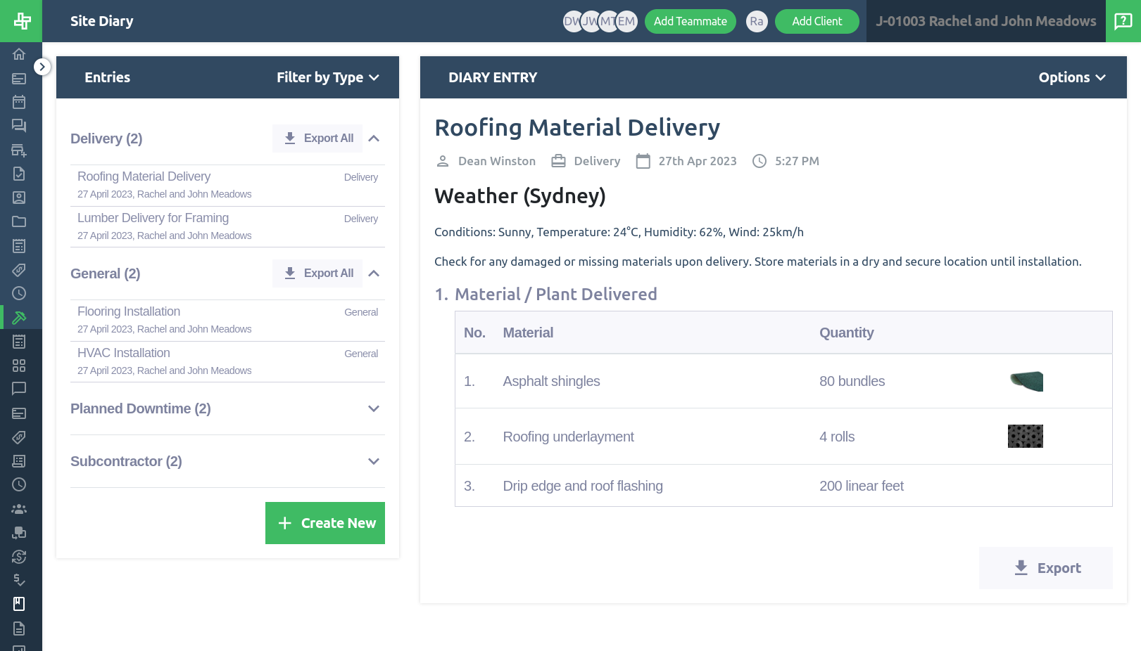 Communicate and collaborate - Wunderbuild